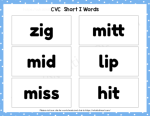 CVC Words Flashcards - Your Home Teacher