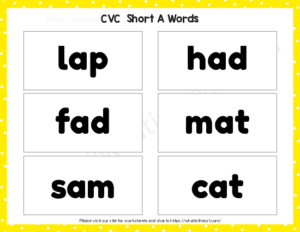 CVC Words Flashcards - Your Home Teacher