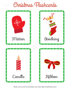 Christmas Flash Cards for Vocabulary - Your Home Teacher