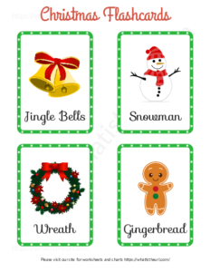 Christmas Flash Cards for Vocabulary - Your Home Teacher