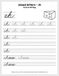 Cursive Letter Joins Worksheets for all - Your Home Teacher