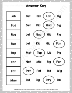 Circle the Rhyming Words Worksheet - Exercise 1 - Your Home Teacher