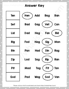 Circle the Rhyming Words Worksheet - Exercise 11 - Your Home Teacher