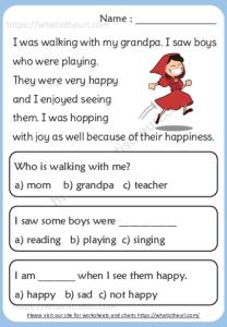 Reading Comprehension for kids-Exercise 29 - Your Home Teacher