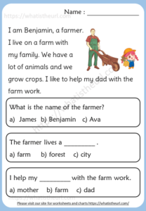 Reading Comprehension for kids - Exercise 51 - Your Home Teacher