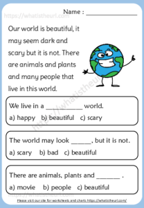 Reading Comprehension for kids - Exercise 45 - Your Home Teacher