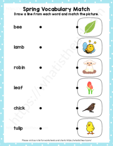 Spring Worksheets for Kids - Your Home Teacher