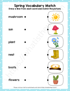 Spring Worksheets for Kids - Your Home Teacher