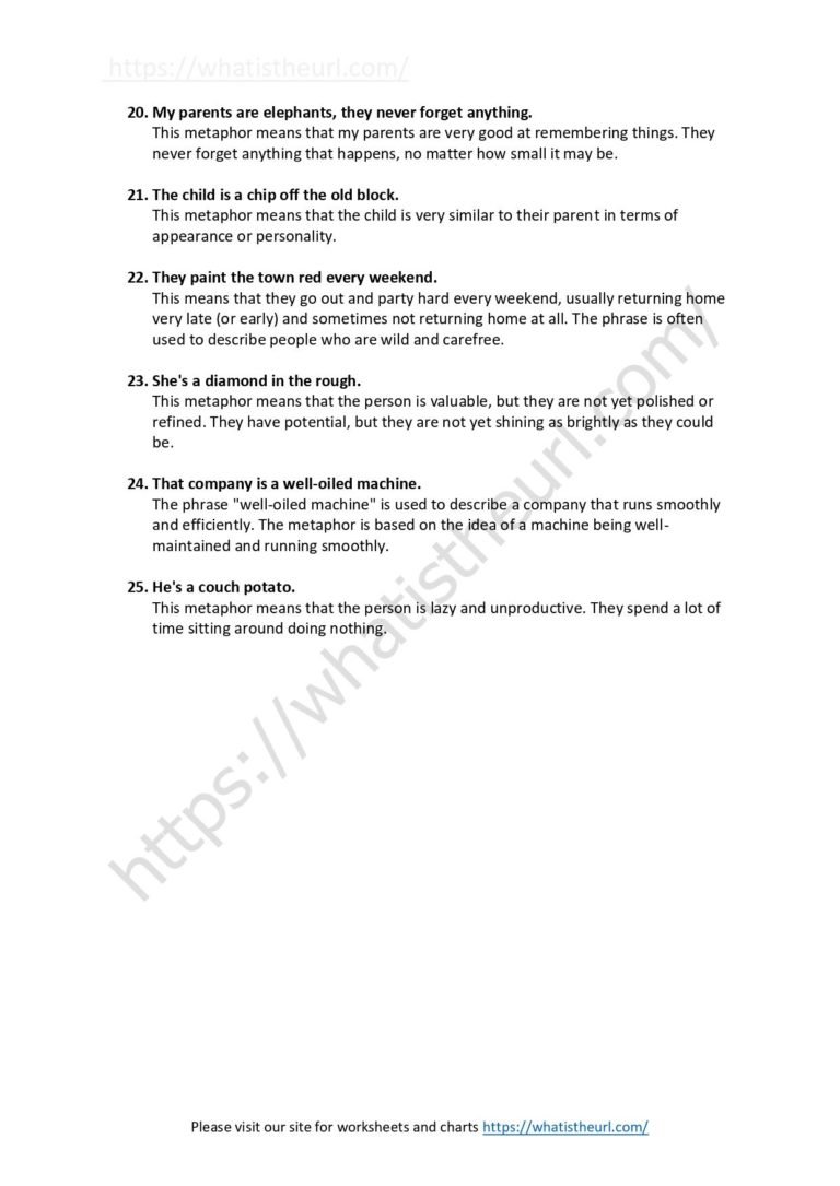 25 Metaphor Example Sentences with Meaning - Your Home Teacher