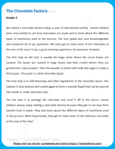 The Chocolate Factory - Reading Comprehension - Your Home Teacher