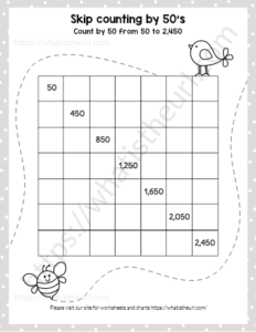Skip count by 50 - Exercise 1 - Your Home Teacher