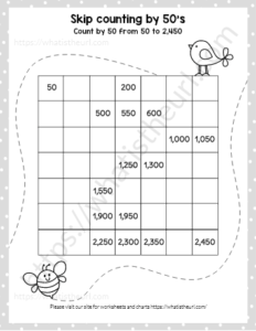 Skip count by 50 - Exercise 2 - Your Home Teacher