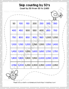 Skip count by 50 - Exercise 2 - Your Home Teacher