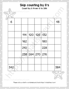 Skip count by 6 - Exercise 4 - Your Home Teacher