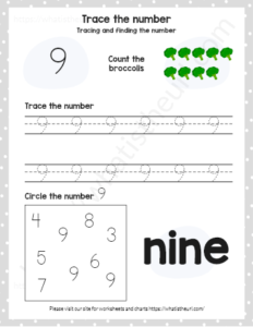 Tracing and Finding Number 9 (Nine) - Your Home Teacher