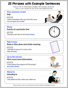 25 phrases with example sentences - Your Home Teacher