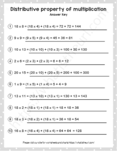 Distributive property of multiplication - Exercise 1 - Your Home Teacher