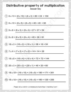 Distributive property of multiplication - Exercise 1 - Your Home Teacher