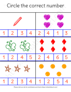 Kindergarten number worksheets - Your Home Teacher