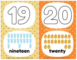 Number Flash Cards Printable 1 to 20 - Your Home Teacher