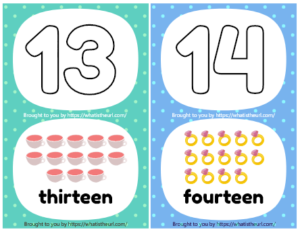 Number Flash Cards Printable 1 to 20 - Your Home Teacher