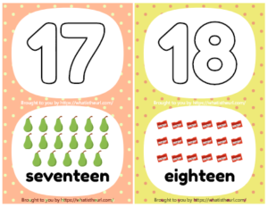 Number Flash Cards Printable 1 to 20 - Your Home Teacher