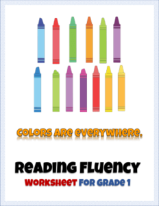 Free Reading Fluency Worksheets (Colors) - Exercise 35 - Your Home Teacher