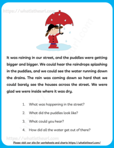 Wind and Rain - Reading Comprehension Passages - Your Home Teacher