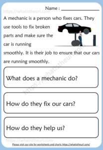 Teacher, Mechanic, Trash Collectors, Mail carriers - Reading ...