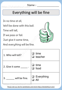 Sight Words, Cherry and Time - Reading comprehension for Grade 1 - Your ...