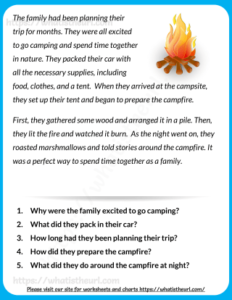 Family Trip - Reading Comprehension Passages for Grade 3 or 4 - Your ...