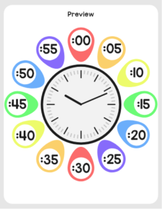 Clock Labels – Egg Shape Theme - Your Home Teacher