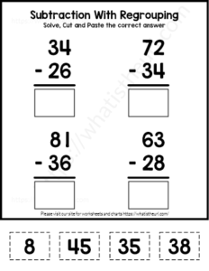 Subtraction with Regrouping Worksheet - Your Home Teacher