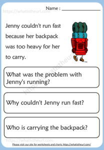 Sally, Jenny and Birds - Reading Comprehension Passages for Grade 2 ...