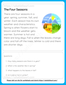 Four Seasons and more reading passages - Reading Comprehension for ...