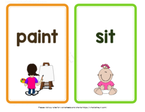 Action Verbs Flashcards - Your Home Teacher