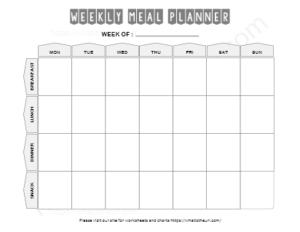 Meal Planner - Your Home Teacher