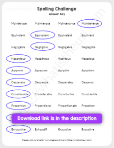 Spelling Challenge - Your Home Teacher