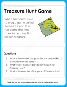 Treasure Hunting and My Bike - Reading comprehension for Kindergarten ...