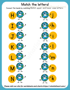 Letter Recognition - Uppercase and Lowercase Matching Worksheet - Your ...