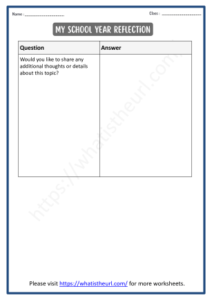 My School Year Reflection - Your Home Teacher