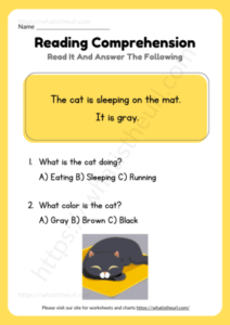 Reading Comprehension for Kindergarten - Your Home Teacher