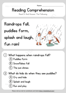 Kindergarten Reading Comprehension - Big Red Apple - Your Home Teacher