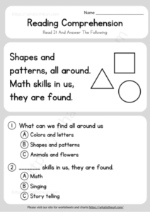 Kindergarten Reading Comprehension - Math fun and Cars - Your Home Teacher