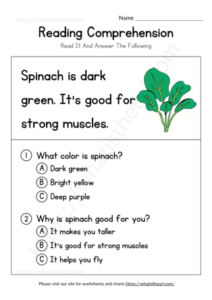 Kindergarten Reading Comprehension - Tomatoes - Your Home Teacher