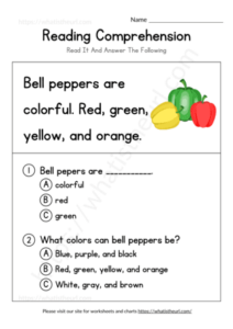 Kindergarten Reading Comprehension - Tomatoes - Your Home Teacher