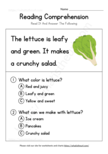 Kindergarten Reading Comprehension - Tomatoes - Your Home Teacher