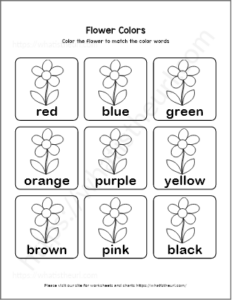 Color to match the color words - Your Home Teacher