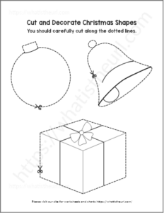 Cut different Christmas shapes - Your Home Teacher