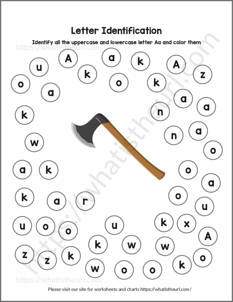 Identify Uppercase And Lowercase Letters - Color them - Your Home Teacher